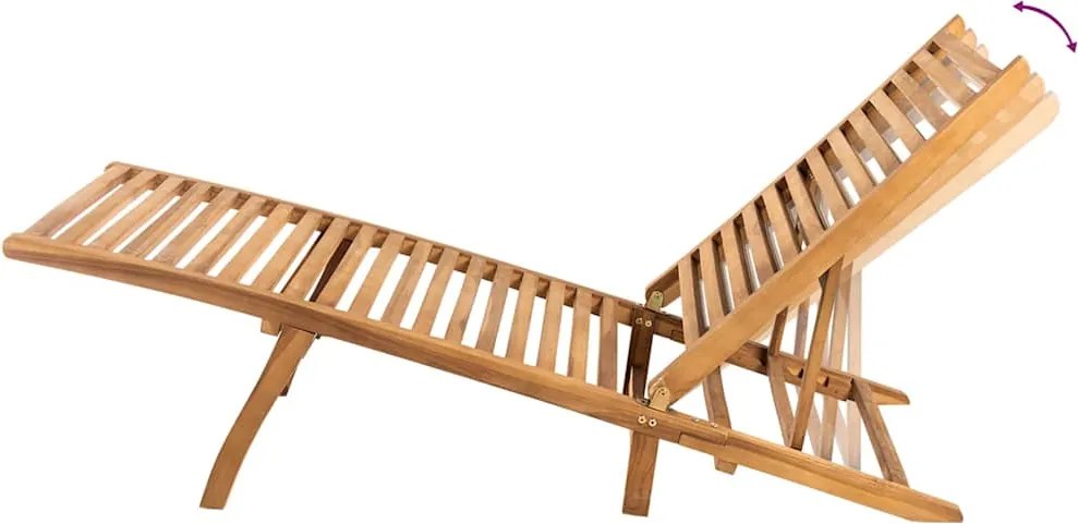 Zahradní lehátko masivní teak 316151