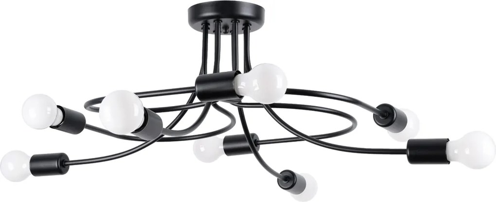 Sollux Lighting Lustr LEVAR 8 černý