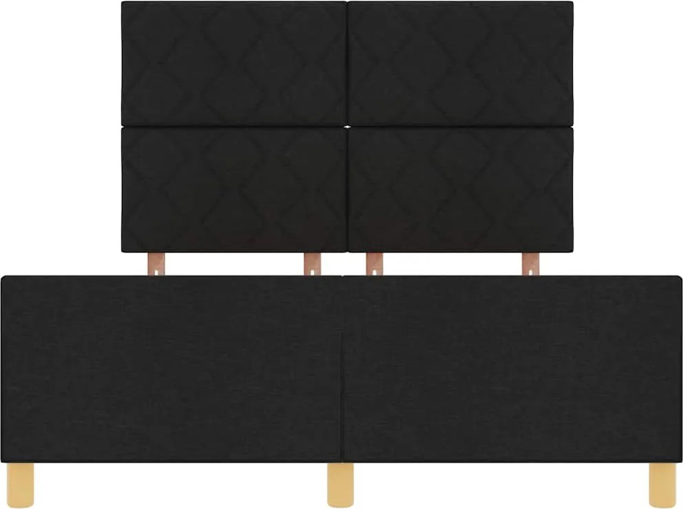 Rám postele s čelo Černá 140 x 200 cm textil 3344811
