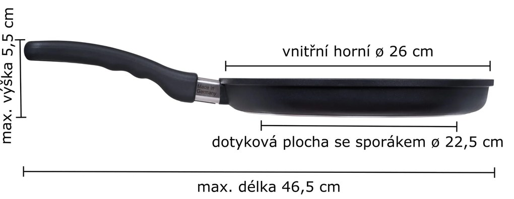 Titanový lívanečník K226 4 oka ø 26 cm