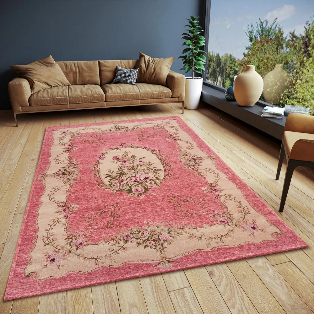 Hanse Home, Kusový koberec Gobelin 105863 Pink Cream, 60x90, růžová, ložnice