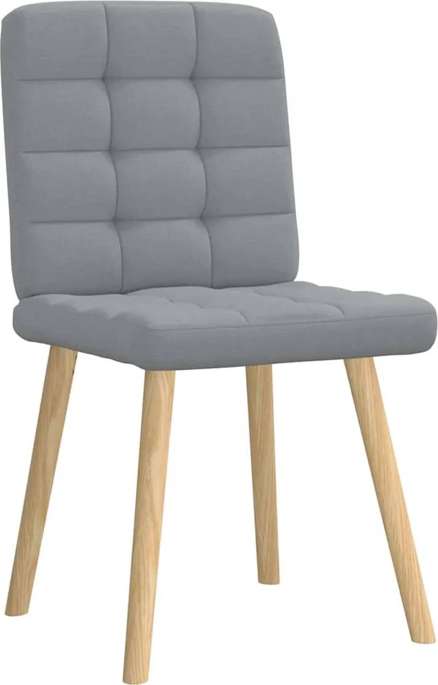 Jídelní židle 4 ks světle šedé textil 3315191