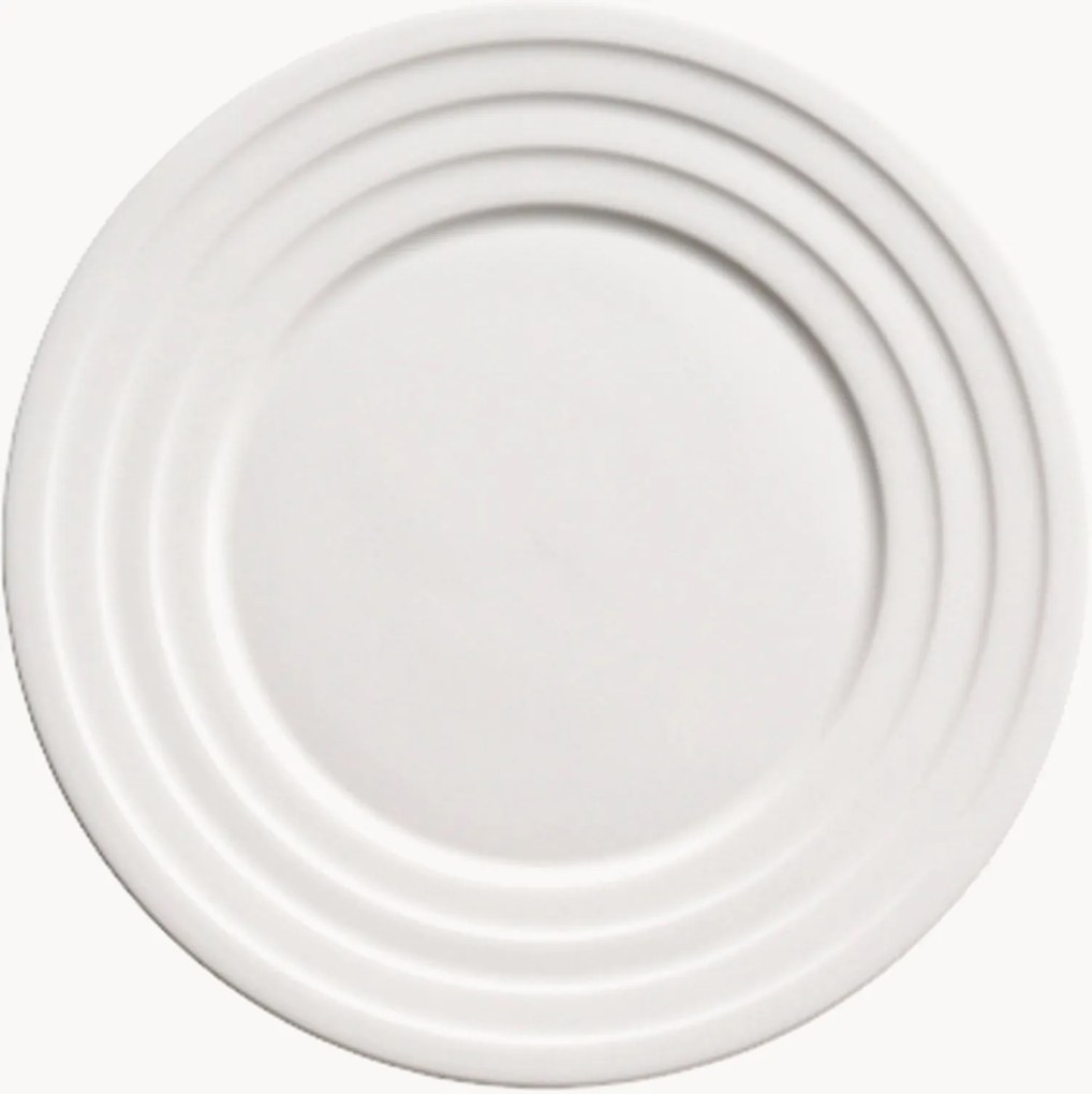 Sada dezertních talířů z kostního porcelánu Fine Dining Relief, 6 dílů