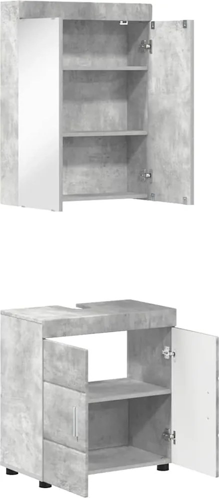Sada koupelnového nábytku TULUM 2 ks Betonově šedá 3398017