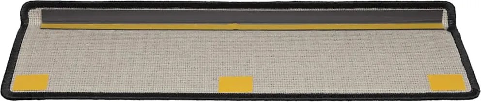 Schodové rohože 20 ks 65 x 21 x 4 cm černé s obdélníkovým okrajem 3365852