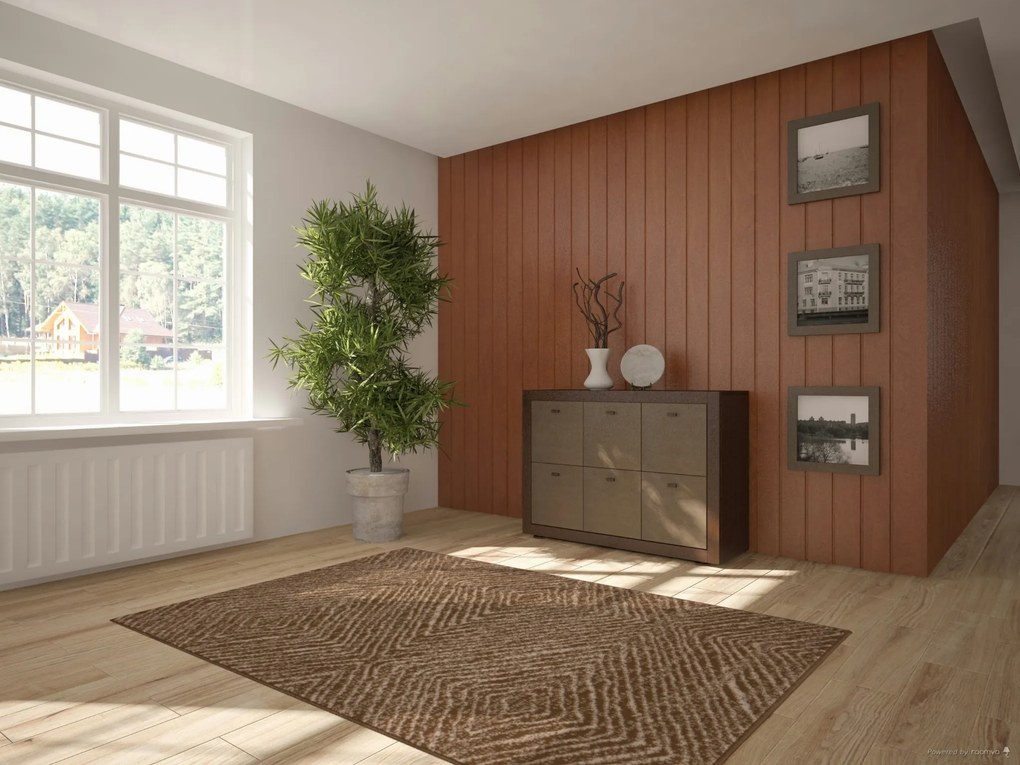 Alfa Carpets, Kusový koberec Ethno brown, 120x170, hnědá, ložnice