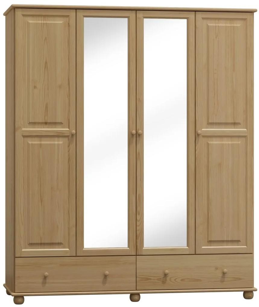 Vomaks unit, s.r.o. Šatní skříň 74 Klasik Barva: surové dřevo, Šířka: 200 cm
