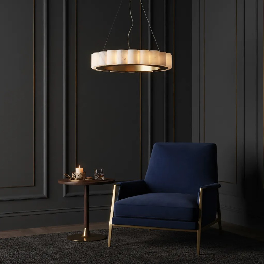 Toolight Toolight, LED stropní svítidlo 50cm, 27W, dálkové ovládání, APP1801-CP, zlatá matná-imitace kamene, OSW-05979