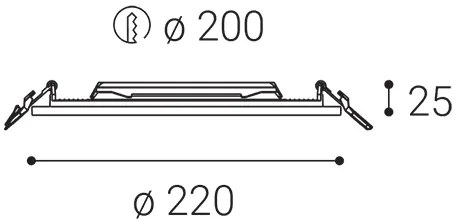 Led2 Zápustné LED svítidlo SLIM-R L