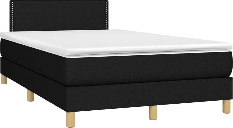 Box spring postel s matrací černá 120x200 cm textil 3140523