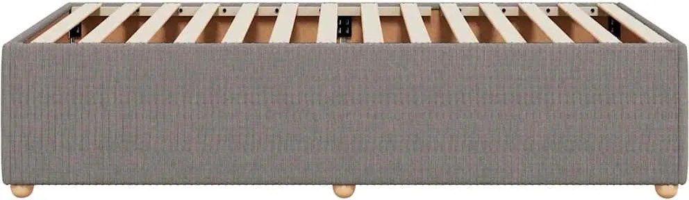 Rám postele bez matrace taupe 100 x 200 cm textil 3284918