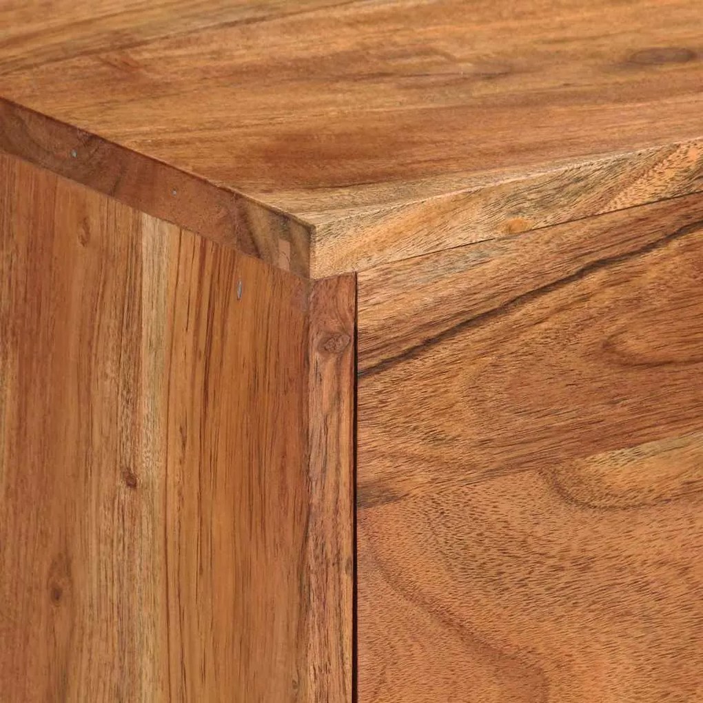 TV skříňka medově hnědá a šedá 110 x 30 x 50 cm masivní akácie 337076