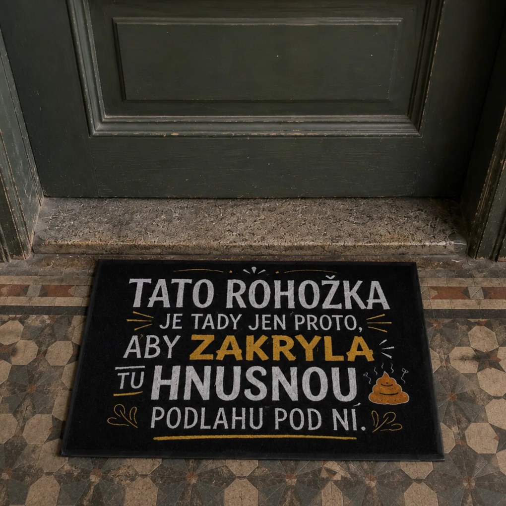 Mercury Flooring, Rohožka Hnusná podlaha 40x60 cm, 40x60, černá