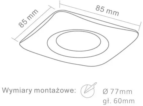 Moderní podhledové svítidlo Bello chrome