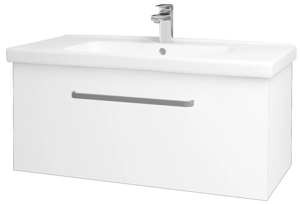 Dřevojas Koupelnová skříň BIG INN SZZ 100 Varianta: M01 Bílá mat / Úchytka T04 / M01 Bílá mat