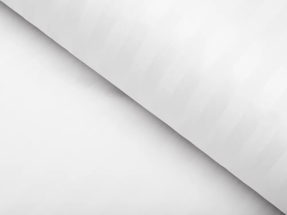 Biante Damaškový povlak na polštář s lemem Atlas Gradl DM-006 Bílý - proužky 2 cm 40 x 60 cm