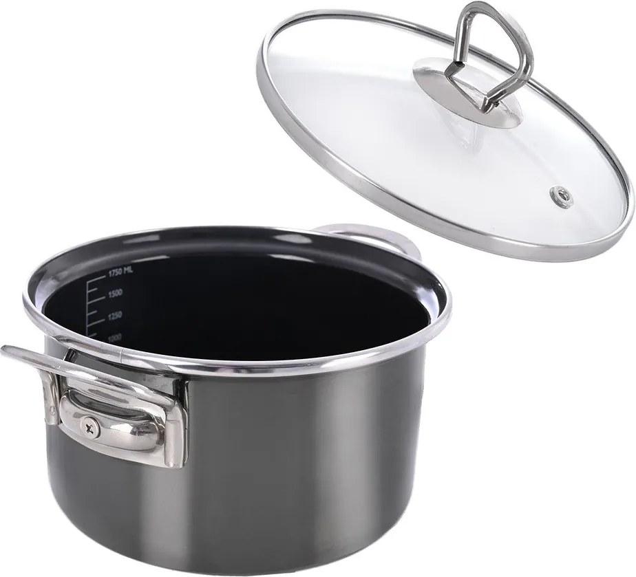 Smaltovaný hrnec s pokličkou 1,75 l Metalic – Orion
