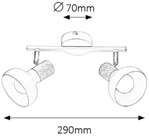 Rabalux 5944 - Přisazený lustr HOLLY 2xE14/40W/230V bílá