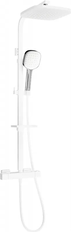Mexen - CQ33 sprchový set s termostatickou baterií Cube, bílá-chromová, 772503395-21