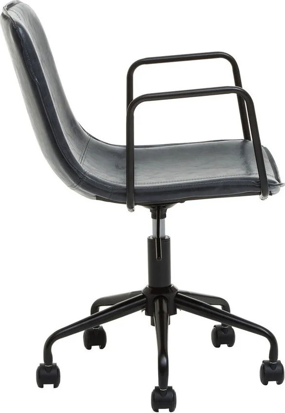 Tmavě šedá kancelářská židle z imitace kůže Branson – Premier Housewares