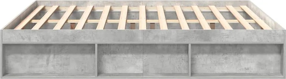 Rám postele betonově šedý 180 x 200 cm Super King Size 3203883