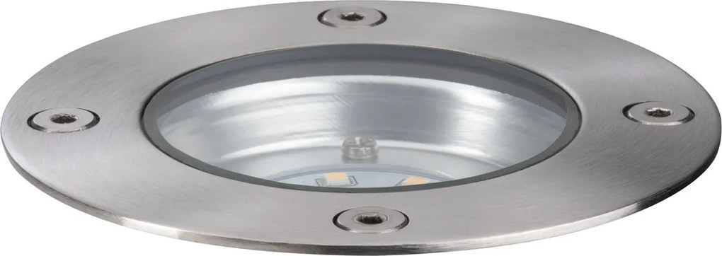 P 94228 Plug & Shine zemní svítidlo kruhové IP65 3000K 4W 24V stříbrná - PAULMANN