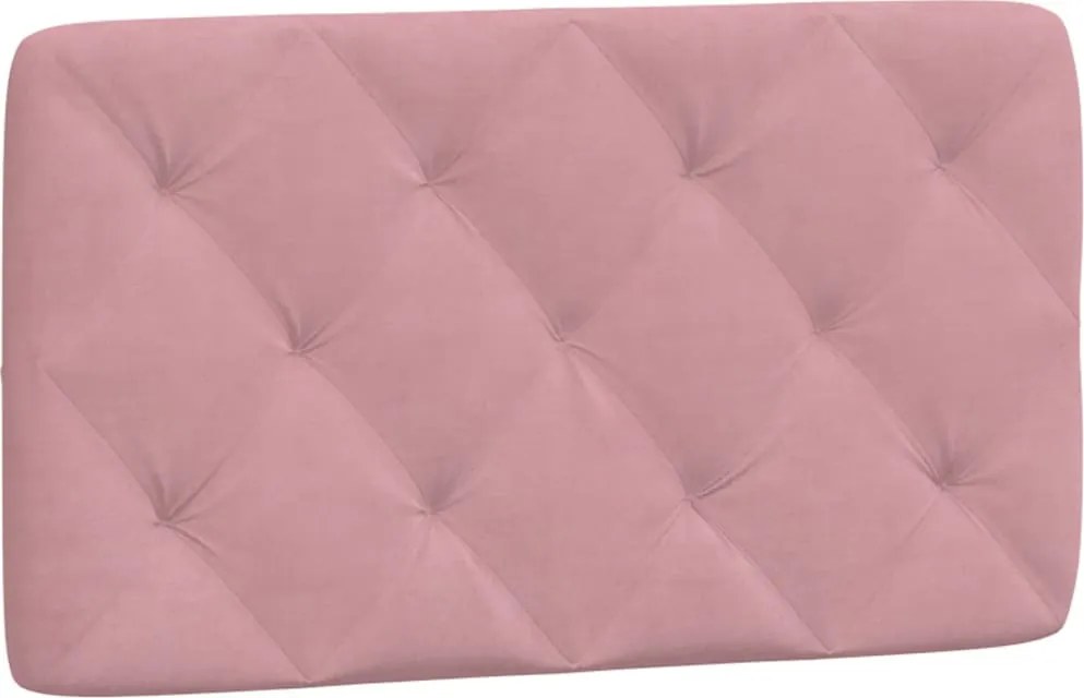 Postel s matrací růžová 90 x 200 cm samet 3208639