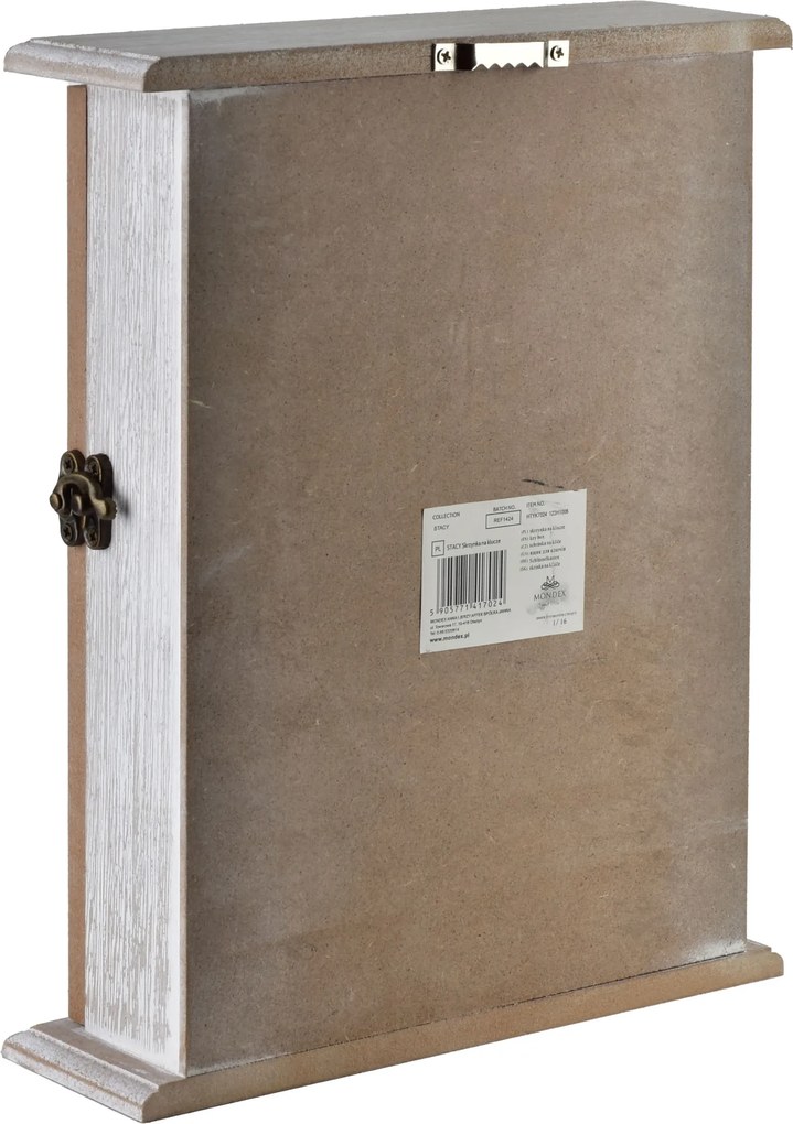 Dřevěná skříňka na klíče STACY 19,5x6x28 cm hnědá