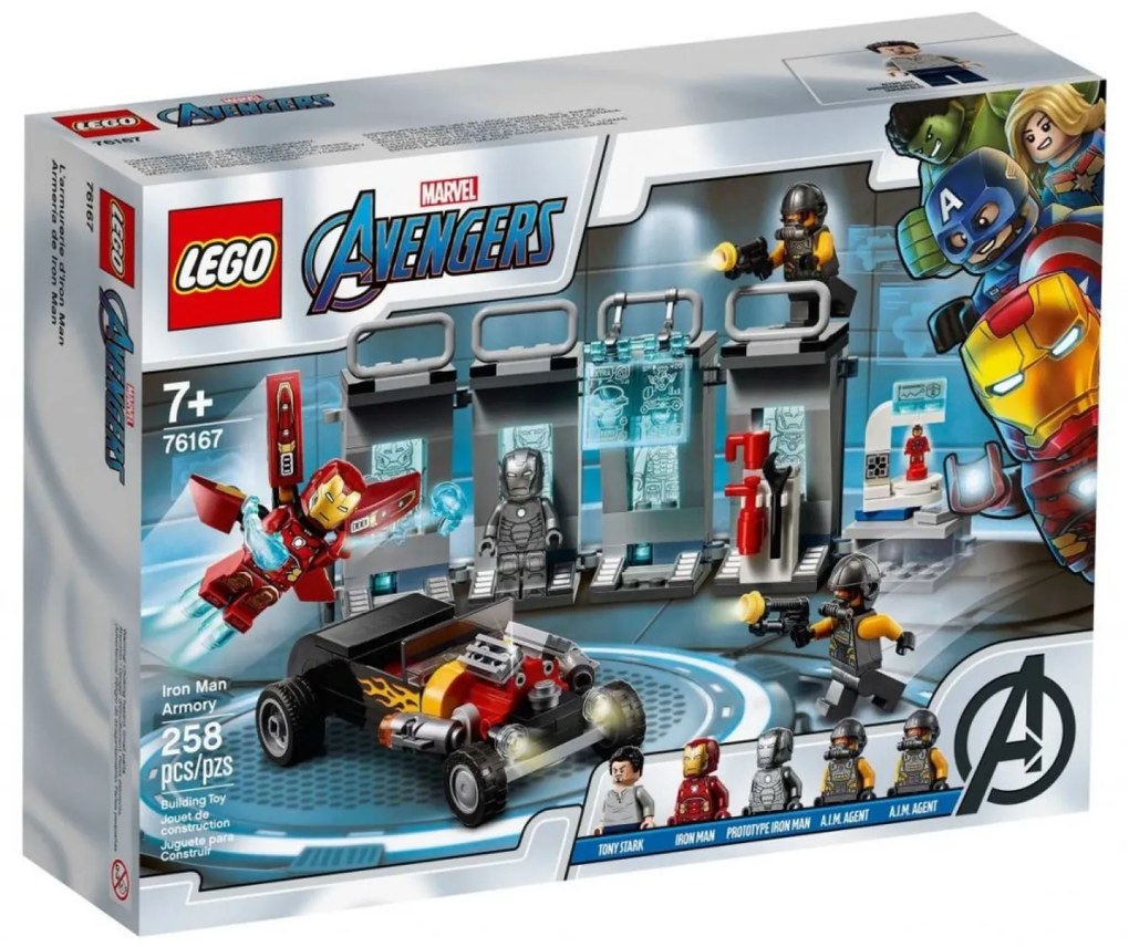 Lego stavebnice lego super heroes 76167 zbrojnice iron mana