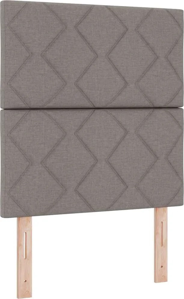 Postel s boxspringem s čelo Taupe 80 x 200 cm textil 3341865