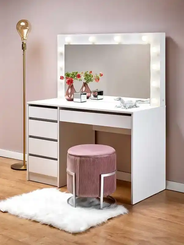 HALMAR HOLLYWOOD XL toaletní stolek bílý | BIANO