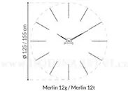 Designové nástěnné hodiny Nomon Merlin Walnut Graphite METP120N 125cm