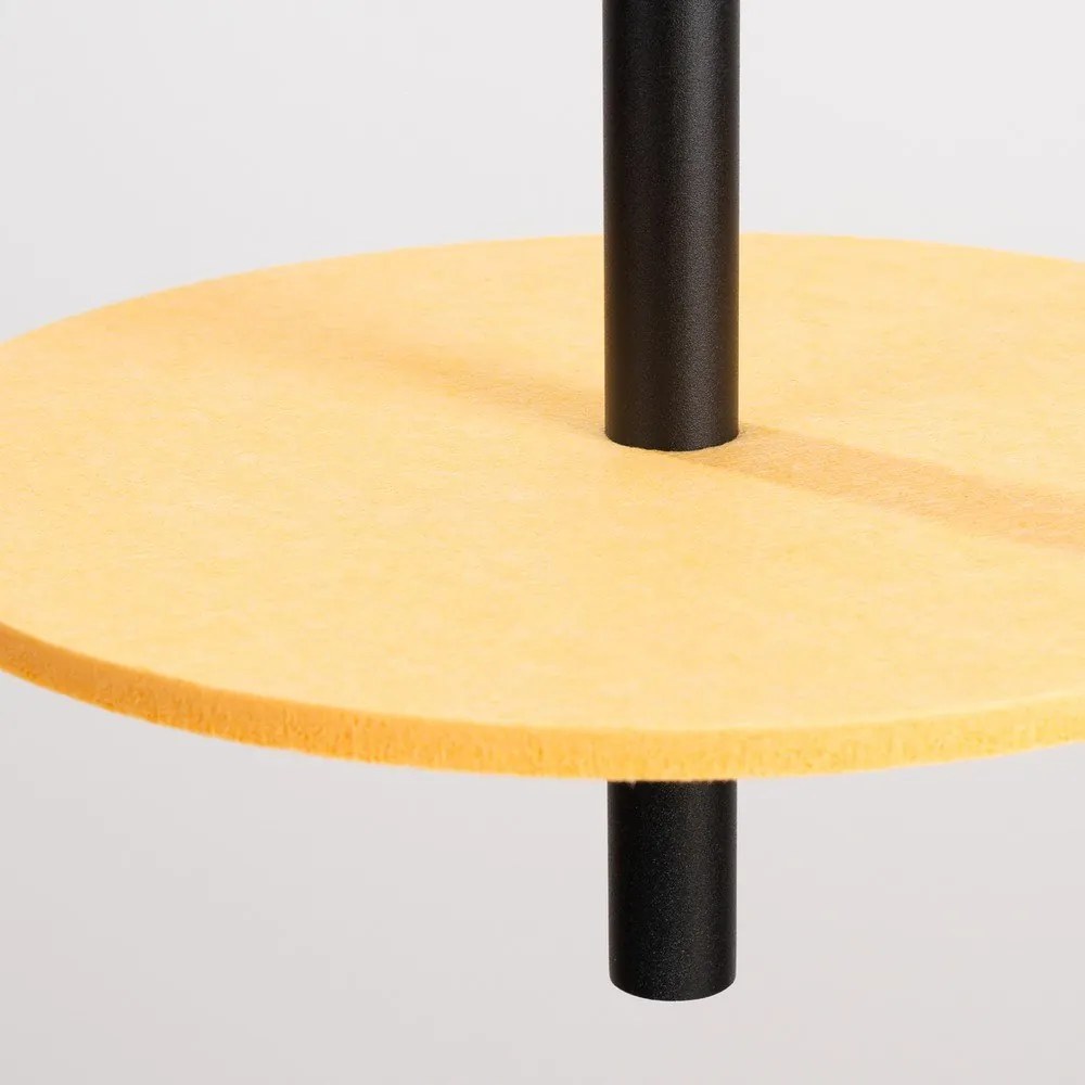 Žluté/béžové kovové závěsné svítidlo ø 30 cm Rilu – Sollux