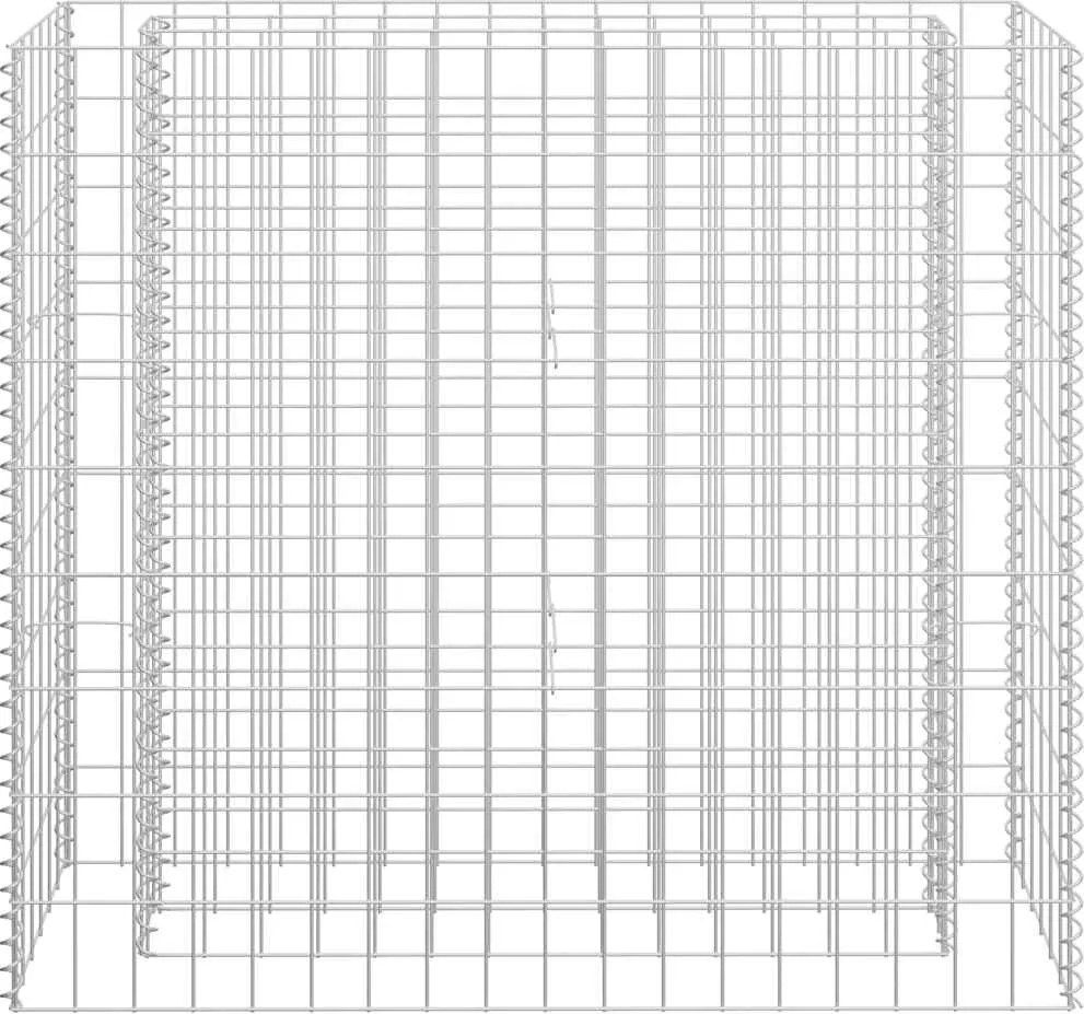 Gabionový vyvýšený záhon pozinkovaná ocel 90 x 30 x 90 cm 145631