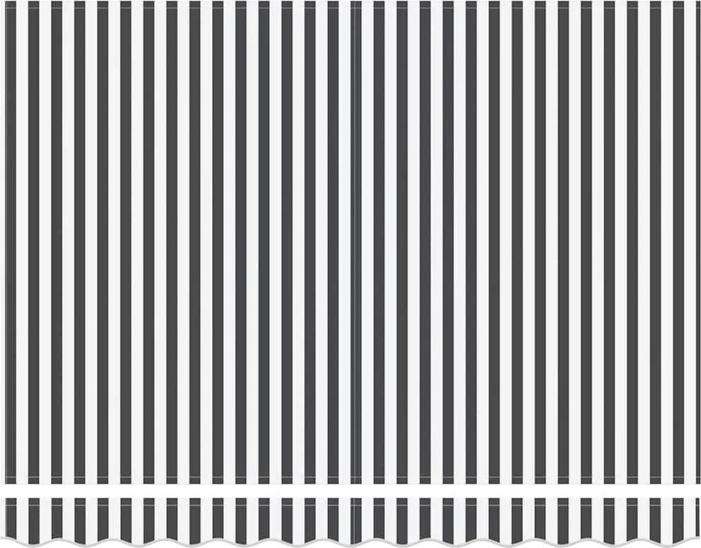 Zatahovací markýza antracitová a bílá 3 x 2,5 m textil a hliník 3216133