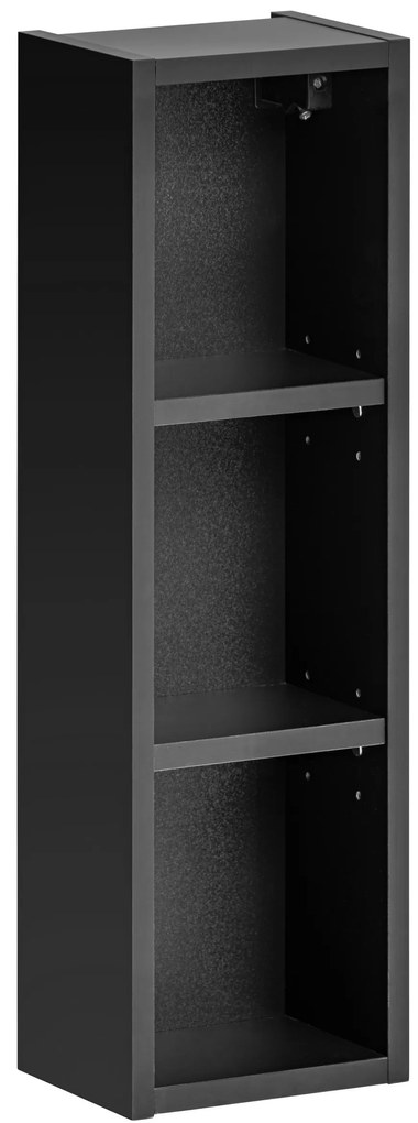 ViaDomo Via Domo - Koupelnová skříňka horní Santa Fe Black - černá - 20x65x15 cm