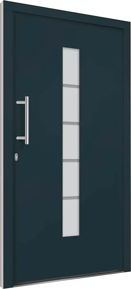 Vchodové dveře hliník a PVC antracitové 110 x 210 cm 3056817