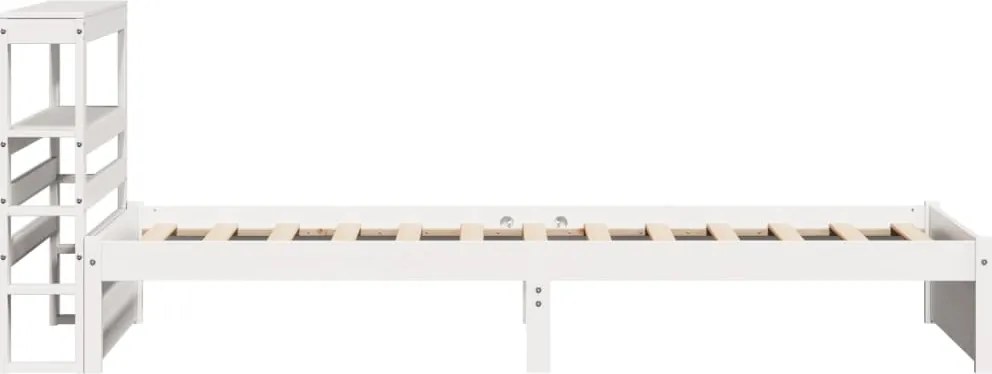 Rám postele s čelem bílý 75 x 190 cm masivní borovice 3305980
