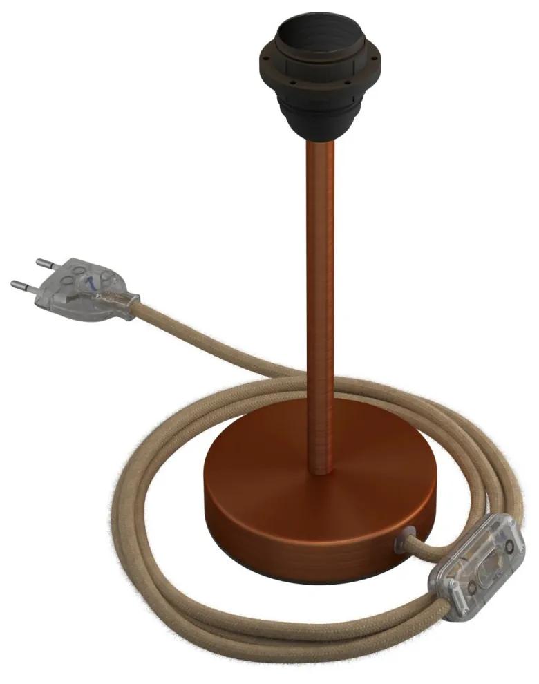 creative cables Kovová stolní lampa Alzaluce pro stínidlo Velikost: 15 cm, Barva: Mosaz