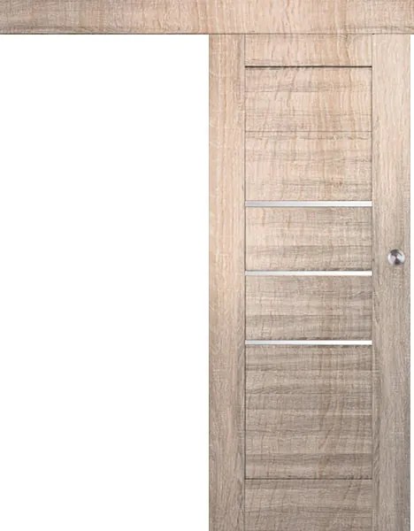 posuvné interiérové dveře na stěnu vasco doors IBIZA model 4 Průchozí rozměr: 70 x 197 cm, Orientace dveří: Levé dveře, Dekor: Dub sonoma