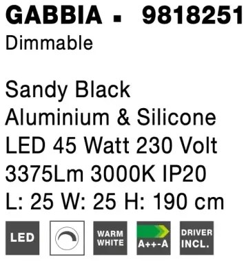 LED lustr Gabbia 25 černé