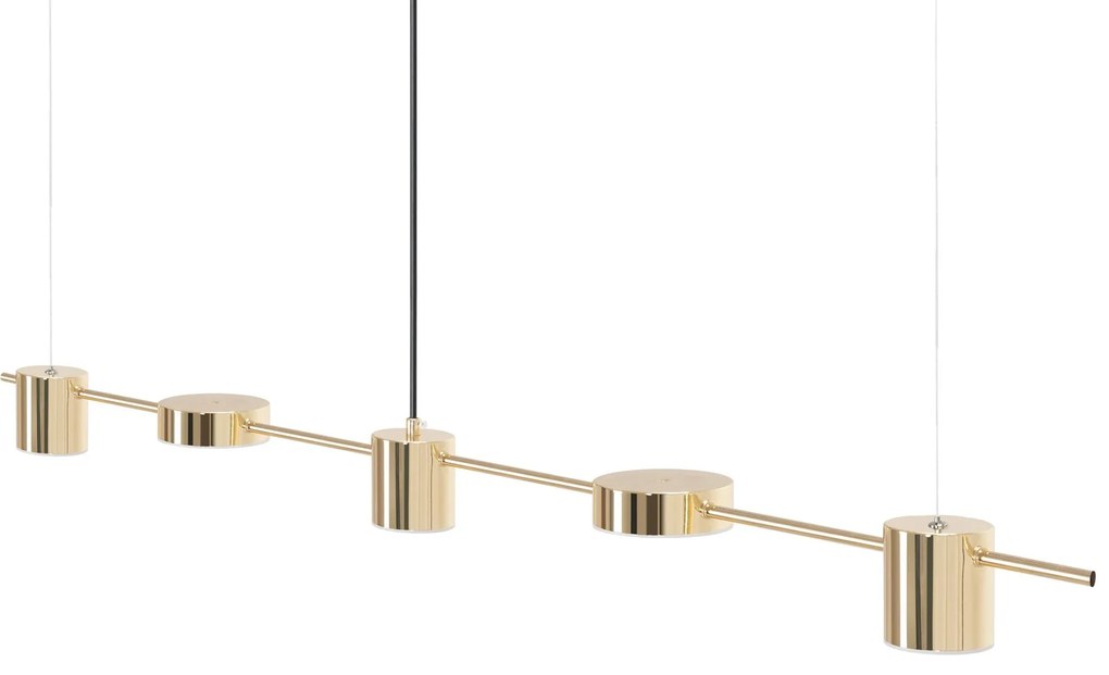Toolight - LED závěsné svítidlo APP929-5CP, zlatá, OSW-07008