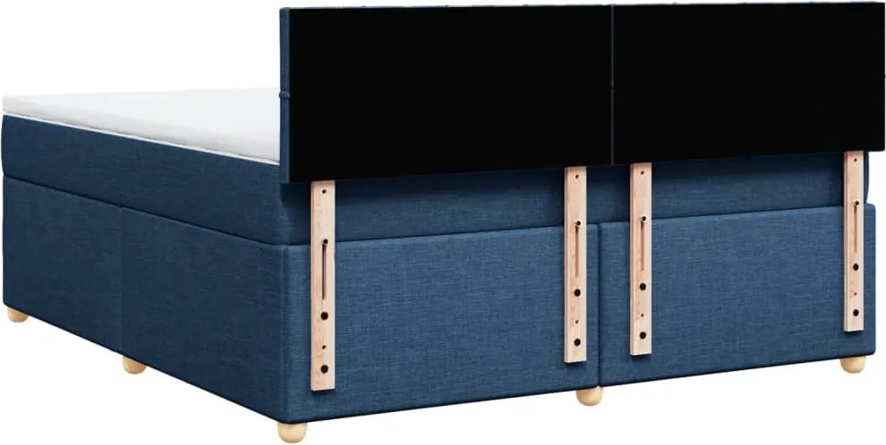Box spring postel s matrací modrá 180x200 cm textil 3286765