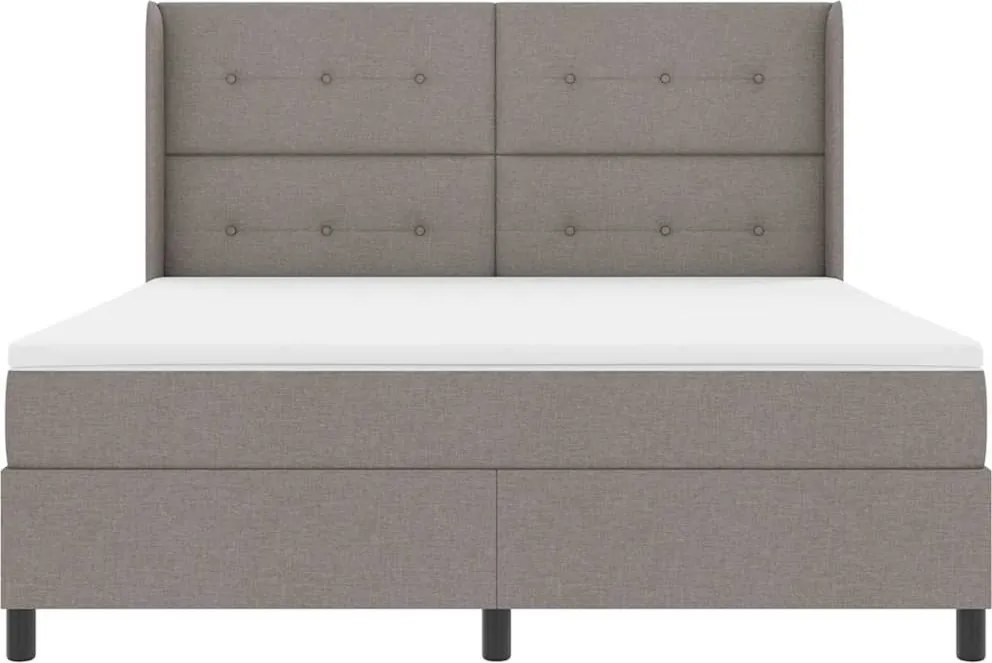 Postel s boxspringem s polštářem Taupe 200 x 180 cm textil 3341662