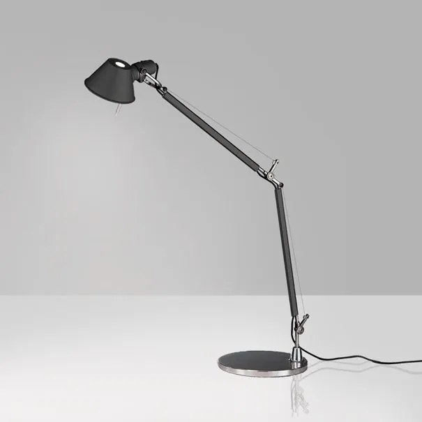 Artemide A005940 + A008610 Tolomeo Mini, designová stolní lampa, 1x77W E27, černá, 108 cm