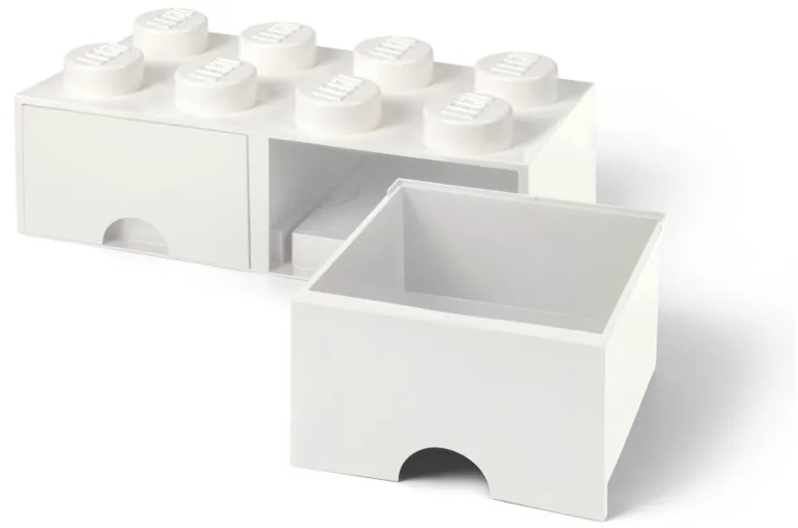 Úložný box lego úložný box 8 s šuplíky - bílá