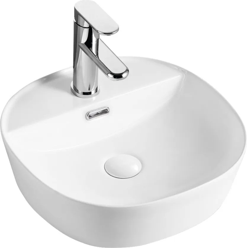 Mereo, Mereo Umyvadlo na desku s přepadem, Lota, 400x400x150 mm, čtvercové, keramické, MER-UC404015S