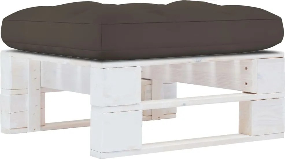vidaXL Zahradní taburet z palet černě impregnované borové dřevo [3066466] Barva: taupe, Barva dřeva: Bílá
