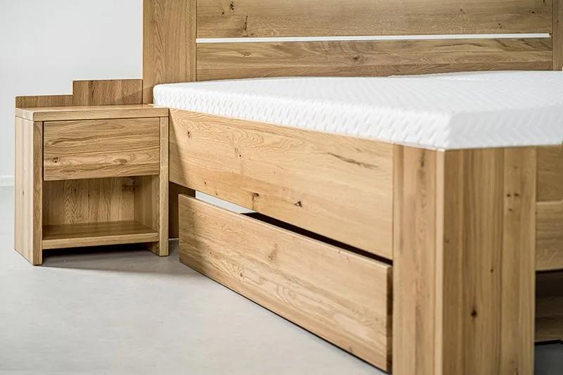AHORN Dvoulůžková postel GRADO MAX - dub ROZMĚR: 140 x 220 cm