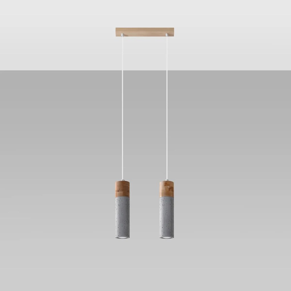 Sollux Lighting Závěsné svítidlo ZANE 2 šedé